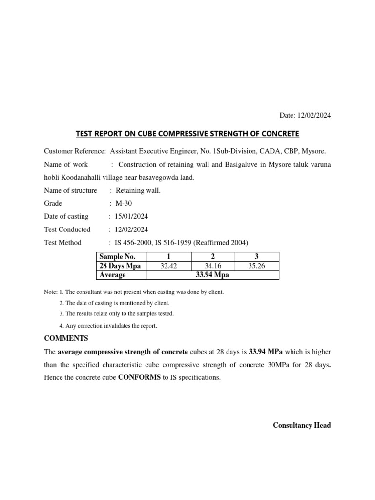 Cube Test Joseph Pdf Consultant Concrete