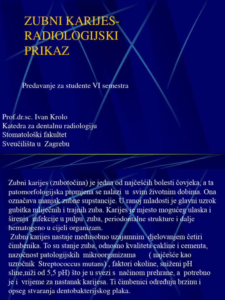 Web Zubni Karijes Zadnje | PDF