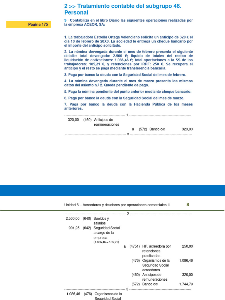 32 - U6 Libro 2do Año Pag 175 Act 3-Solucion | PDF | Bancos | Salario