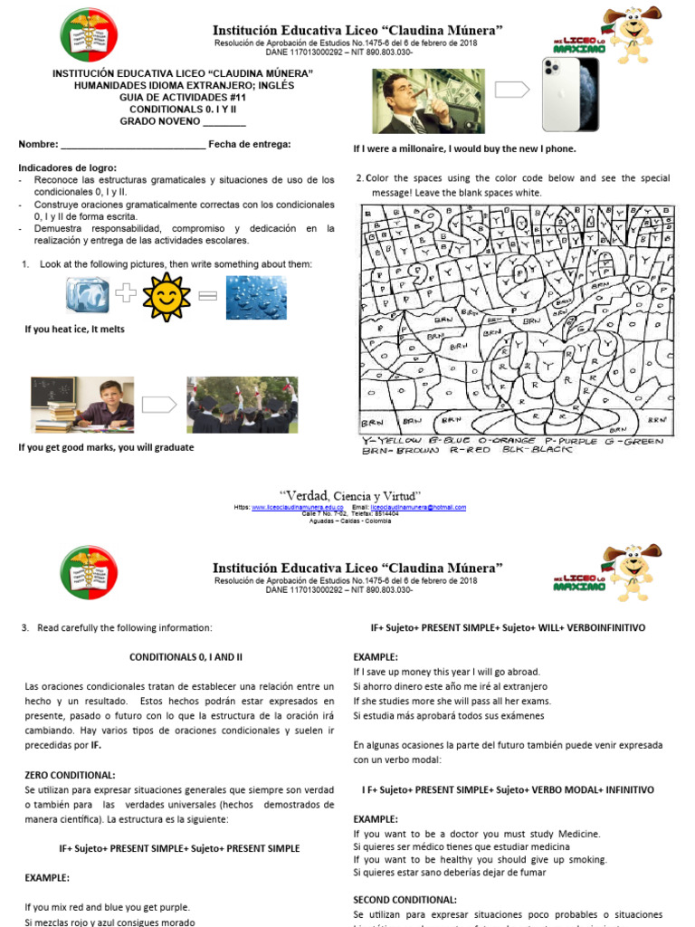 Guia de Actividades # 11 Grado 9 | PDF