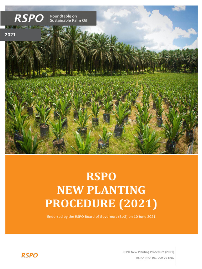 RSPO New Planting Procedure (2021) - English | PDF | Greenhouse Gas