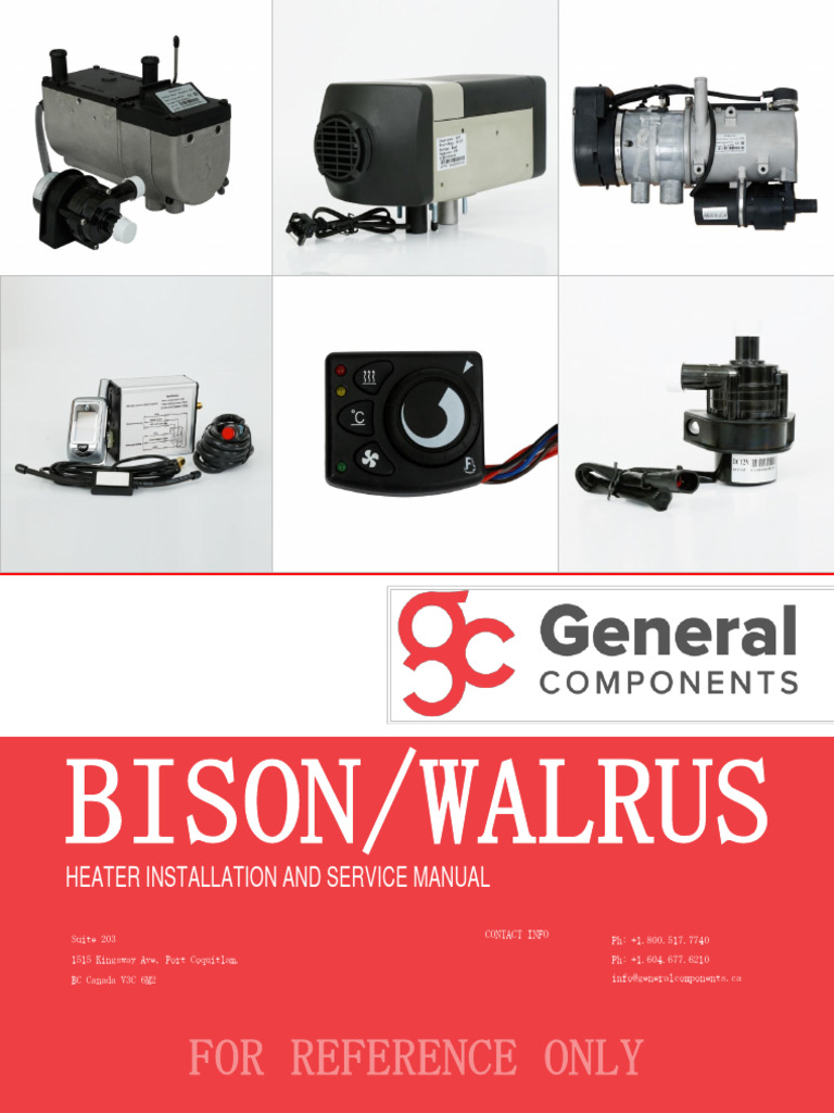 Diesel Heater Installation Manual General Components | PDF | Pump ...