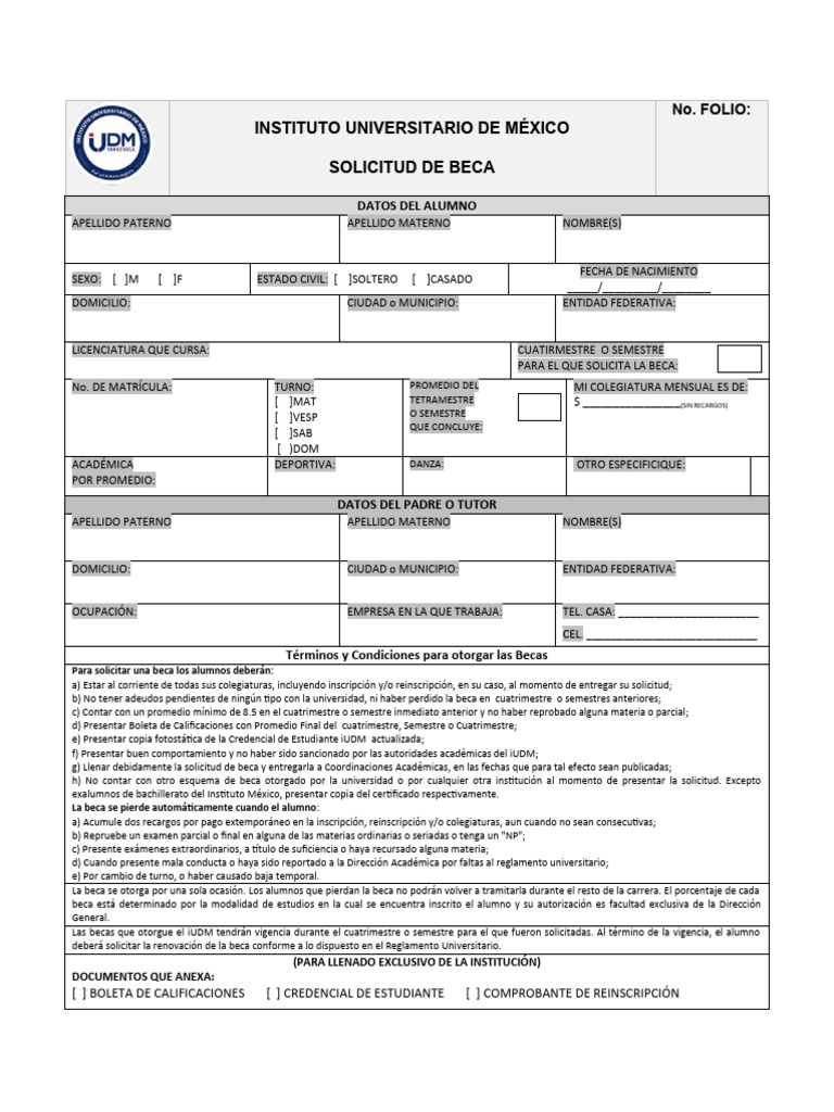 Formato Solicitud | PDF