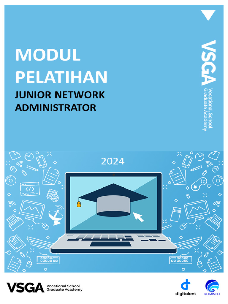 (New) 14 Modul Pelatihan Daring Junior Network Administrator Program VSGA DTS 2024 | PDF