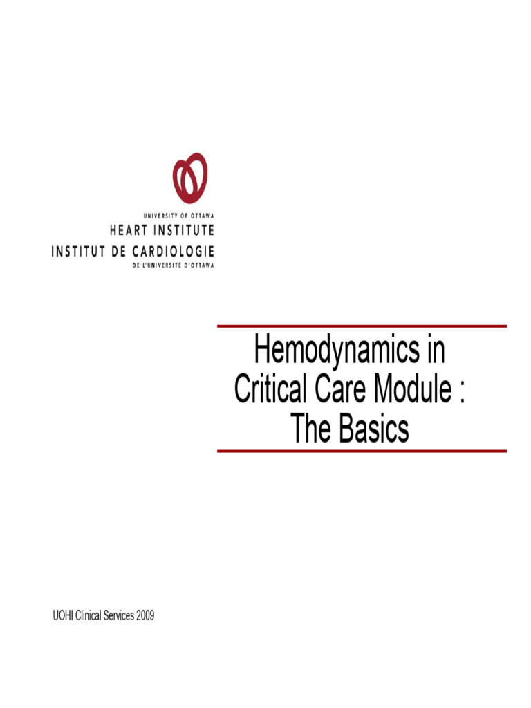 Hemodynamics in Critical Care Module 1-1 | PDF | Diastole | Ventricle ...