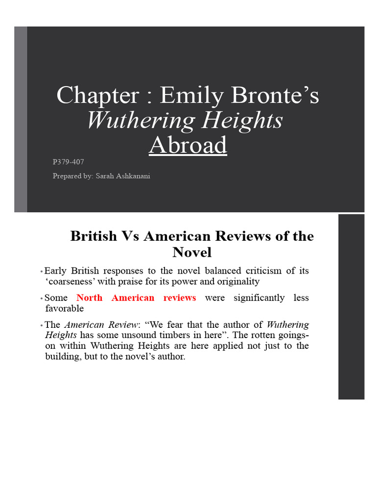 Wuthering Heights - Chapter 6 Abroad | PDF | Wuthering Heights ...