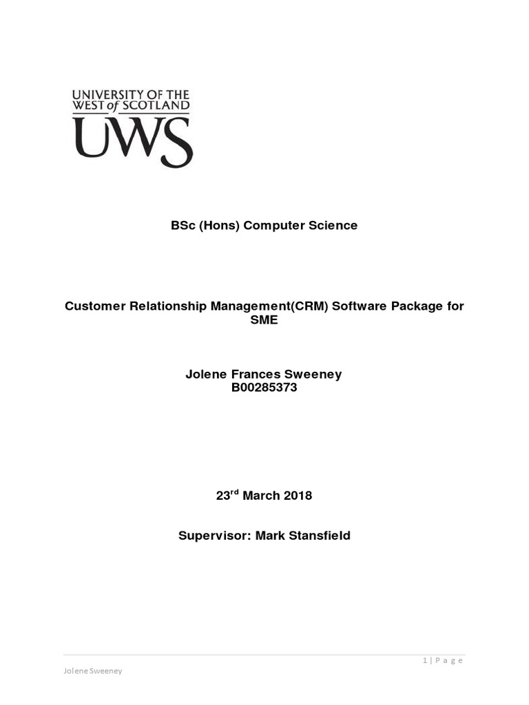 CS Sample 1 | PDF | Databases | Customer Relationship Management