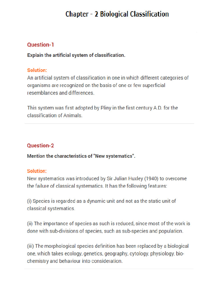 02. Biological Classification-1 | PDF 02. Biological Classification-1 | PDF