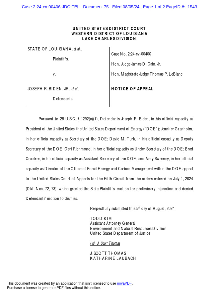 DOE LNG Appeal | PDF | United States Department Of Energy | Federal ...