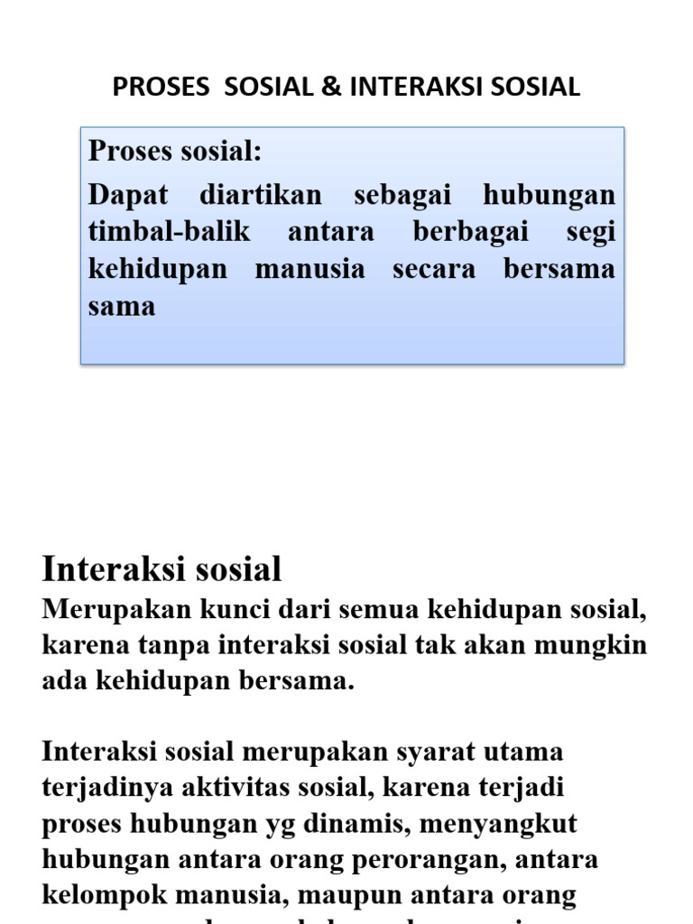 Dasar Interaksi Sosial | PDF