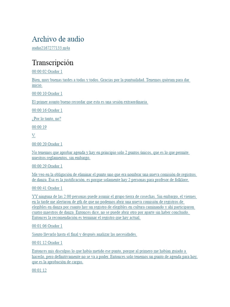 Transcripcion | PDF | Verdad | Hablar en público