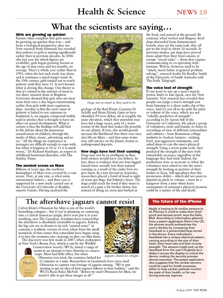 Health and Science Article | PDF | Dogs