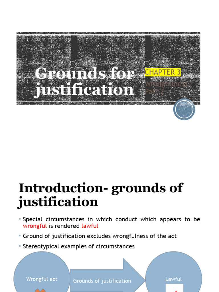 Grounds for Justification in Law | PDF | Consent | Common Law