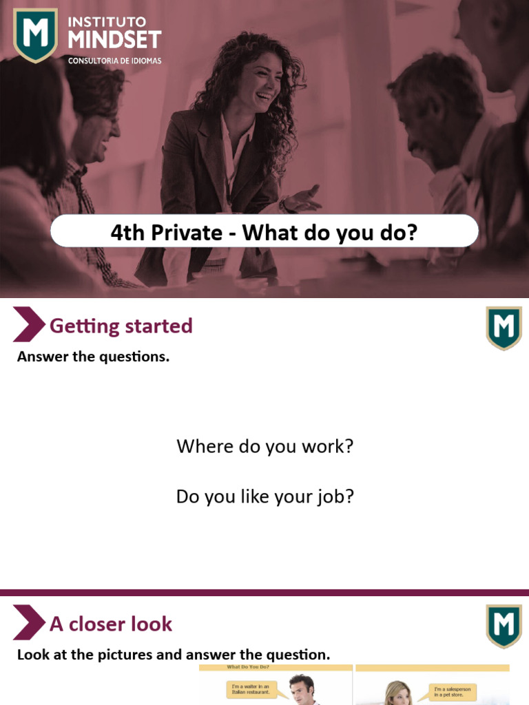 Cópia de 4th PC - What Do You Do | PDF | Noun | Word