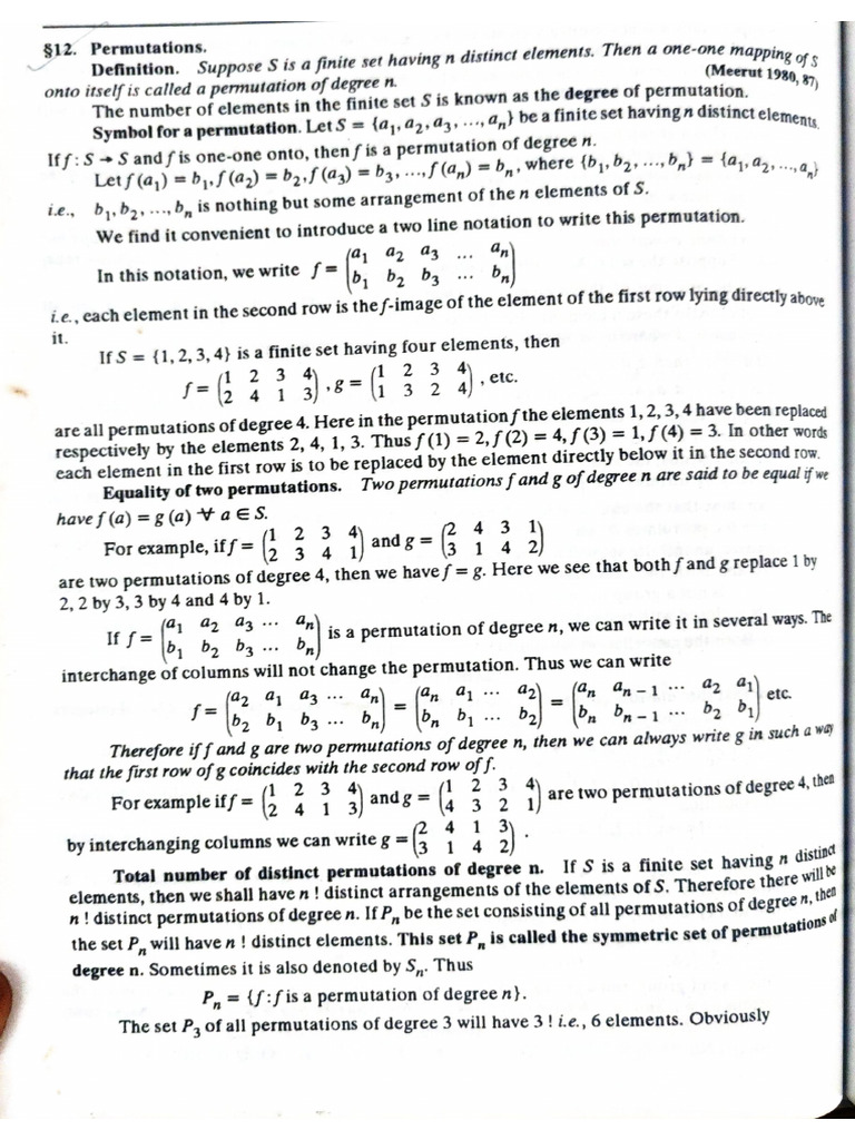 Permutation Group | PDF