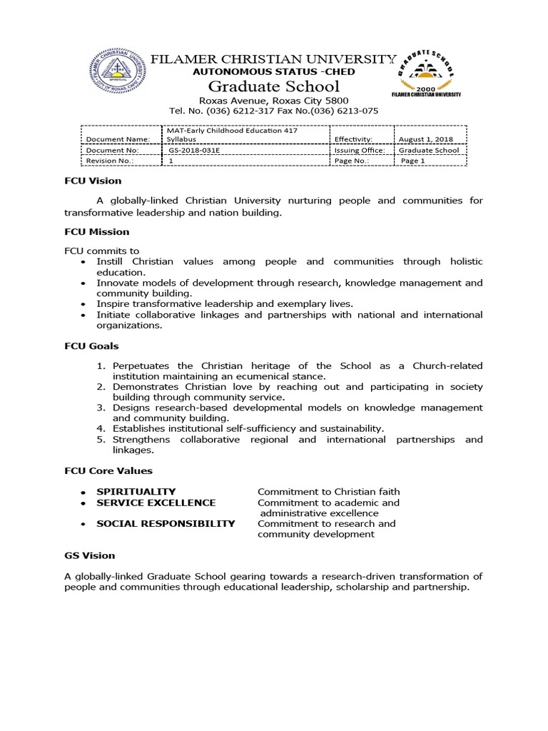 ECE 417 Learning Design in Early Chilhood Education 1 | PDF ...