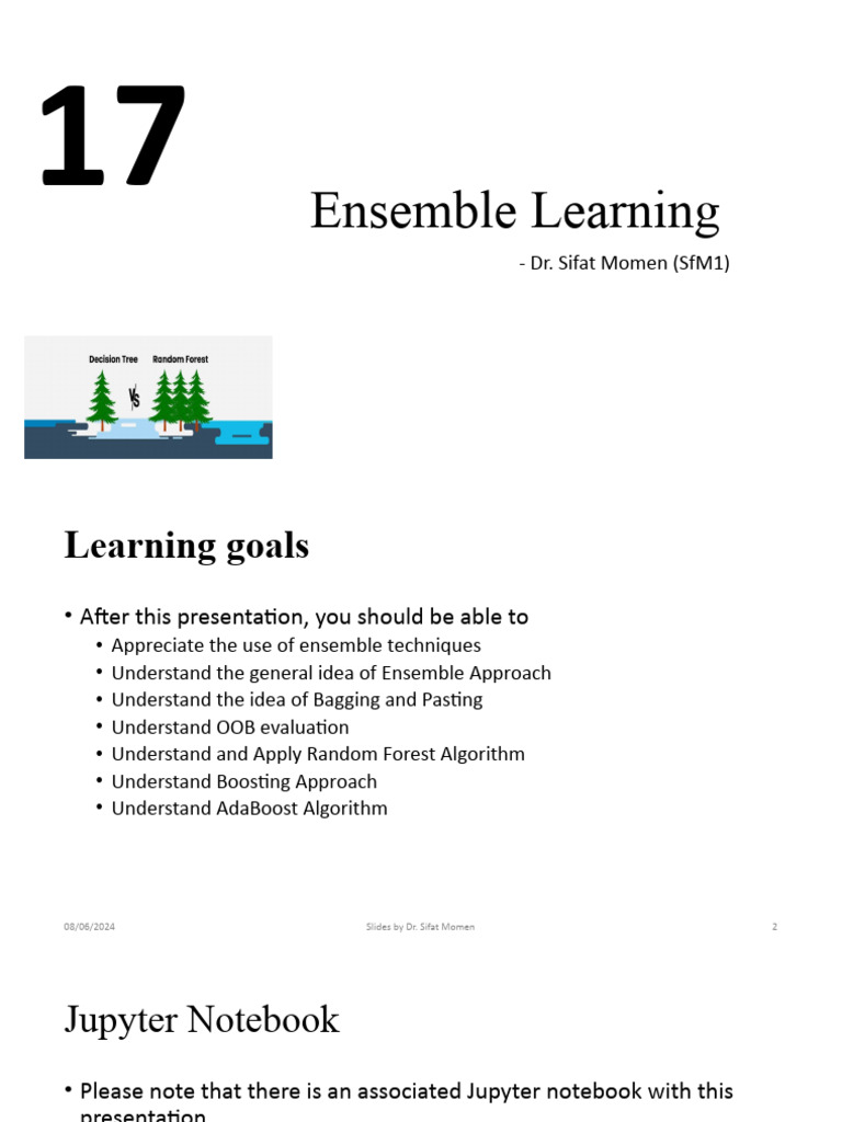 Lecture 17 - Ensemble Learning | PDF | Algorithms And Data Structures | Applied Mathematics