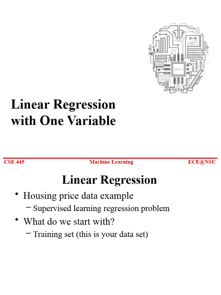 Linear Regression - Univariate | PDF | Regression Analysis | Derivative