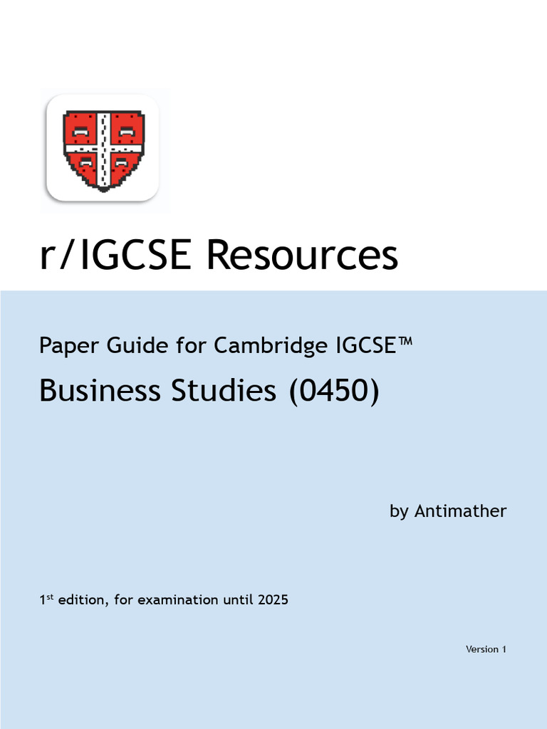 r_IGCSE Resources_ Business Studies Paper Guide by Antimather | PDF r_IGCSE Resources_ Business Studies Paper Guide by Antimather | PDF