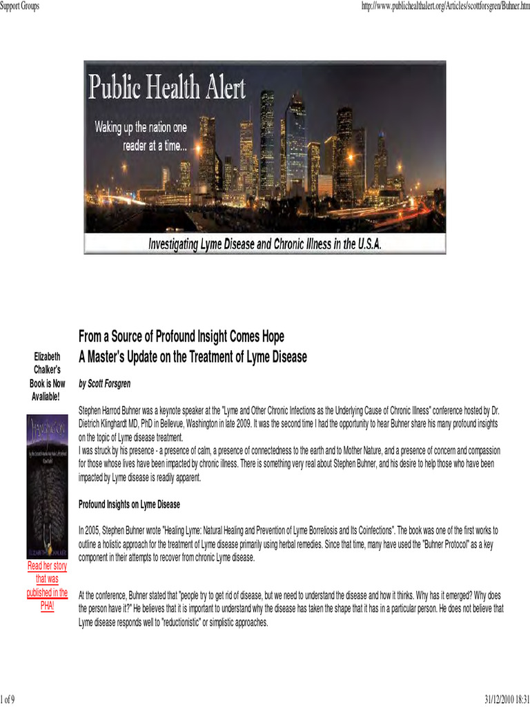 Buhner Protocol Lyme Update 2010 | PDF | Lyme Disease | Inflammation