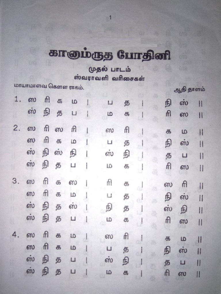 Sarali Varisaigal Tamil | PDF
