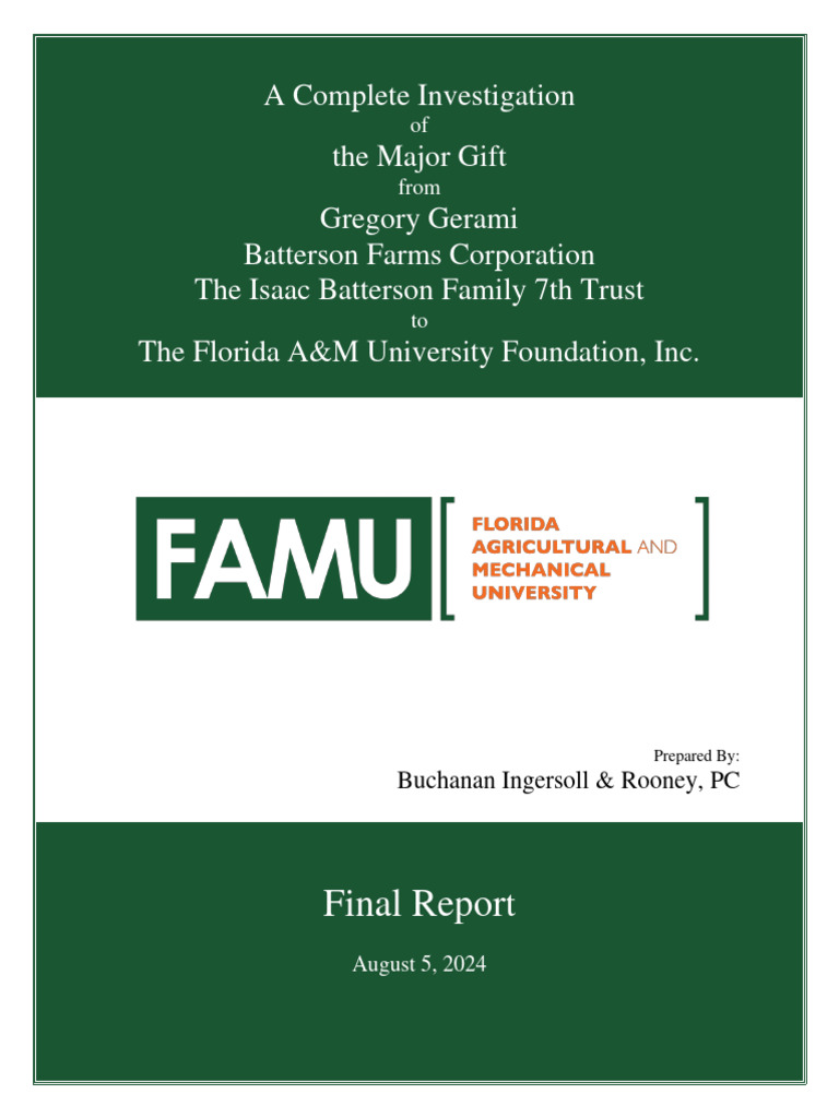 Independent Report Finds $237 Million Gift To FAMU Fraudulent' | PDF | Investor | Board Of Directors
