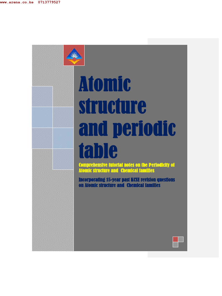 Atomic Structure and Periodic Table | PDF | Ion | Chemical Elements
