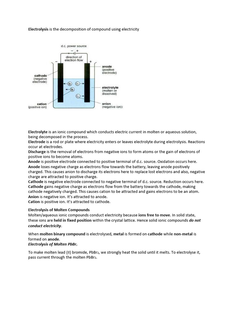 Electrolysis_is_the_decomposition_of_compound_using_electricity | PDF ...