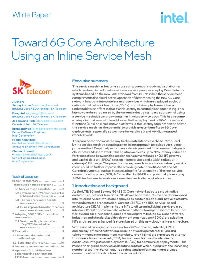 SKT 6gcore WP Final | PDF | Computer Network | Proxy Server