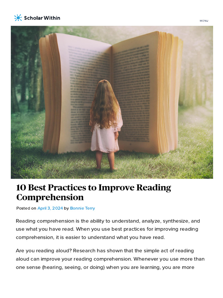 10 Best Practices To Improve Reading Comprehension - Scholar Within ...