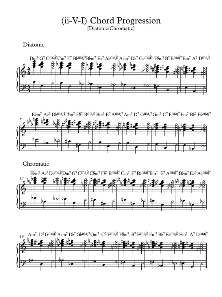 (ii-V-I) Chord Progression (Updated) - Full Score | PDF