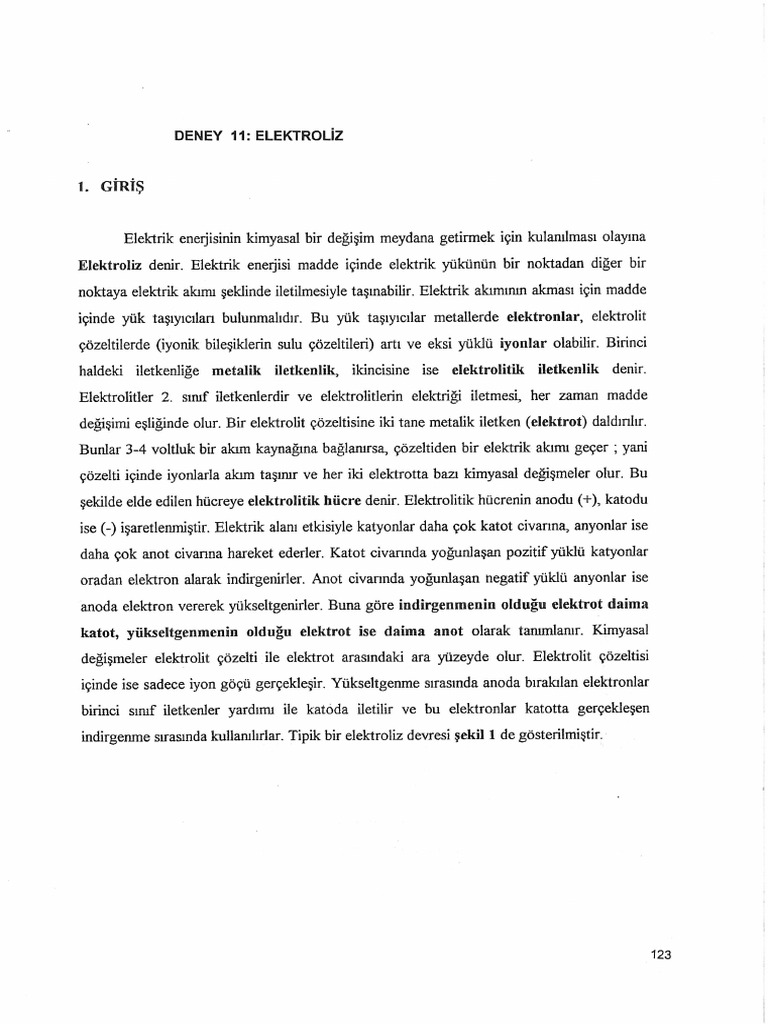 Hafta - 13 Elektroliz | PDF