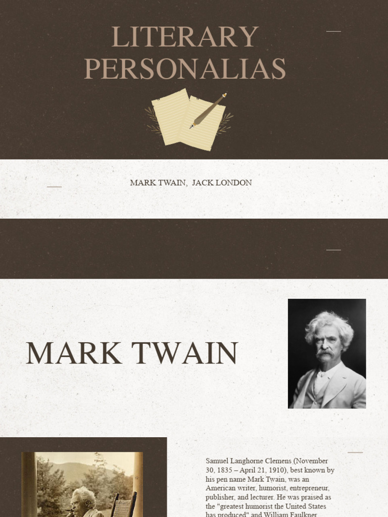 Mark Twain and Jack London Overview | PDF | Mark Twain
