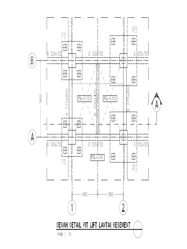 Plan & Section Pit Basement | PDF