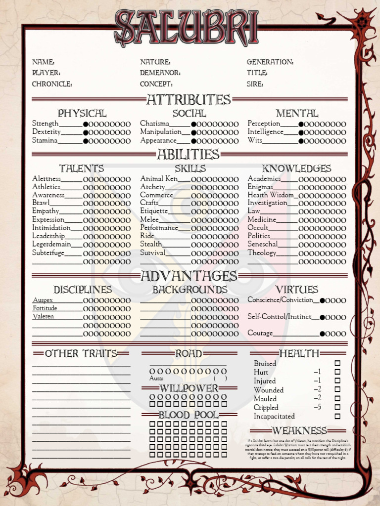 DAV20_4-Page_Bloodline_Salubri_Warrior_Interactive | PDF