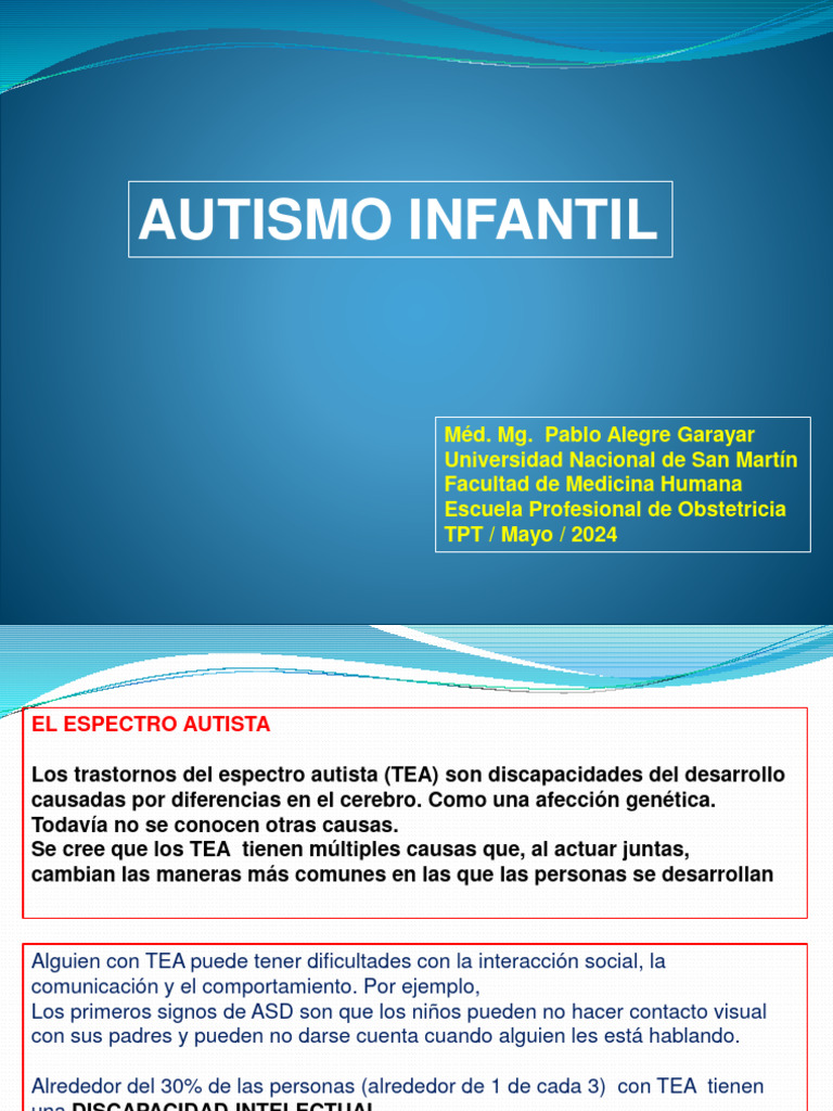 Trastornos del Espectro Autista en Niños | PDF | Espectro autista ...