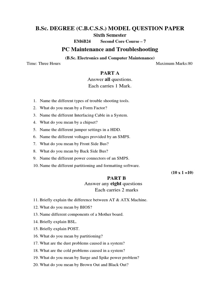 PC Maintenance and Troubleshooting | PDF | Bios | Computer Science