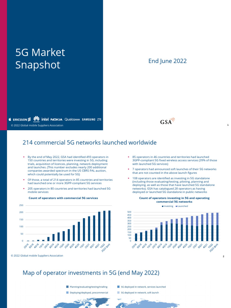 GSA-5G-Market-Snapshot-June-2022 | PDF | Computer Networking ...