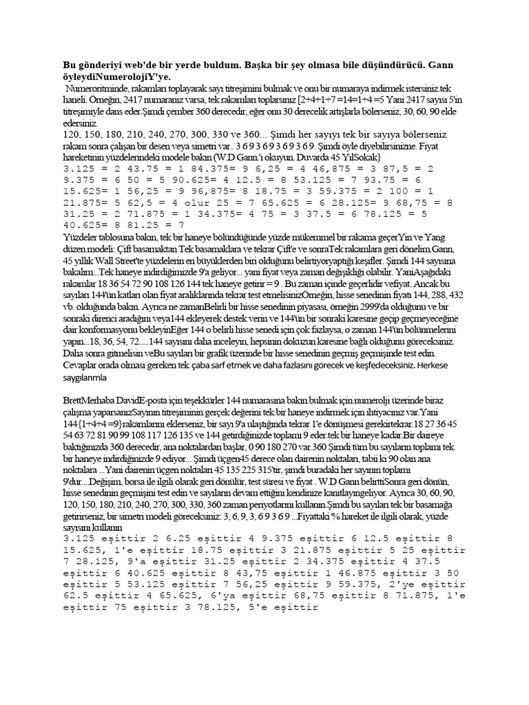 WD GANN Number Vibrations | PDF