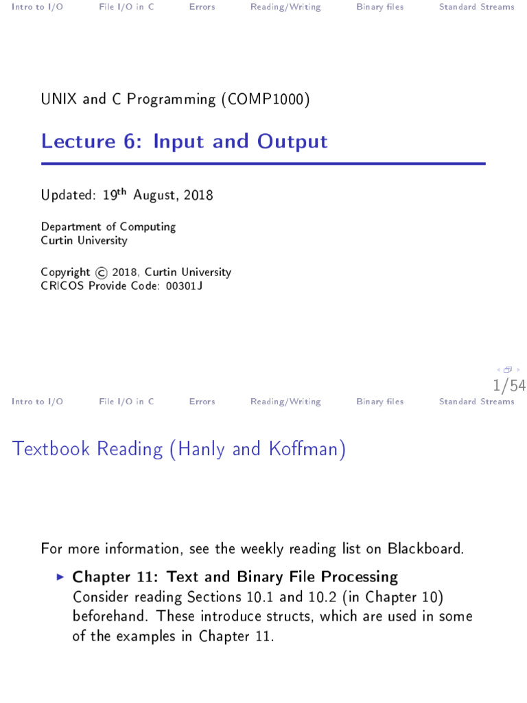 Lecture05 InputAndOutput | PDF | Integer (Computer Science) | Computing