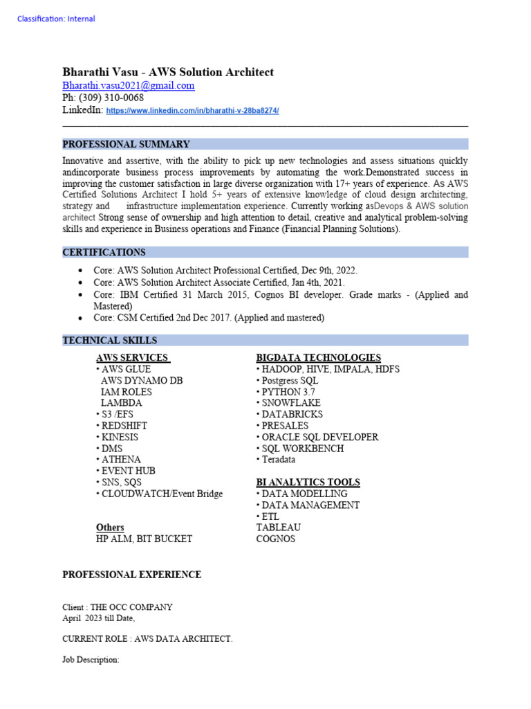 bharathi AWS | PDF | Databases | Cloud Computing