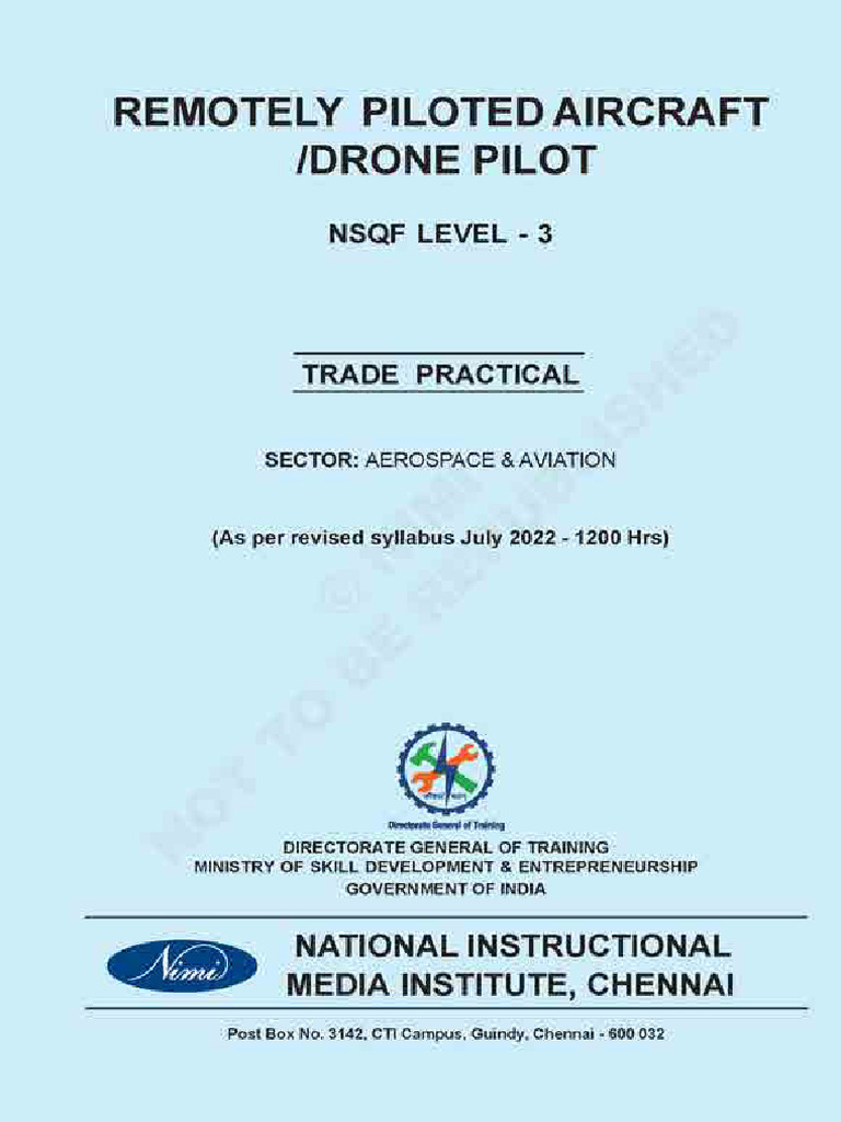 RPA - Drone Pilot - TP (NSQF 2022) | PDF