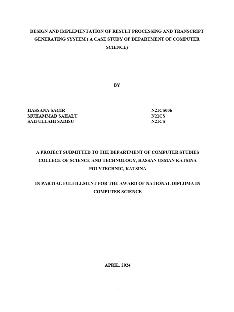 Web Based Transcript And Result Processing System Pdf Software Development Process