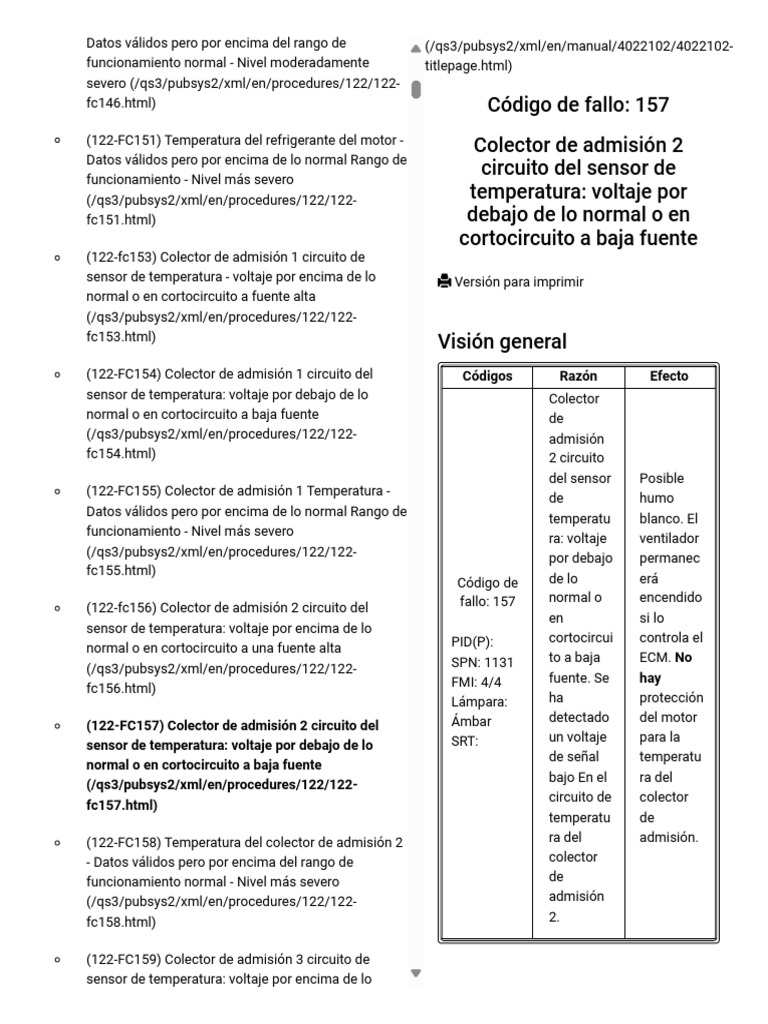 Codigo de Falla 157 | PDF | Electrónica | Red eléctrica