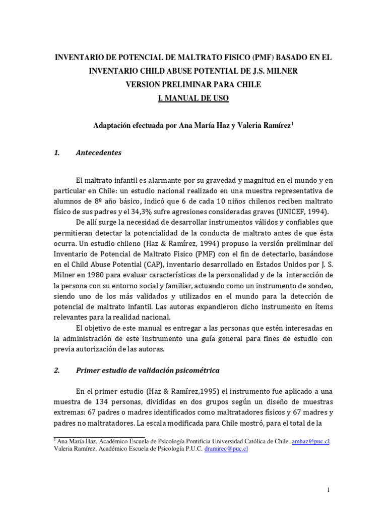 Manual PMF Impulsarte | PDF | Abuso infantil | Depresión (estado de ánimo)
