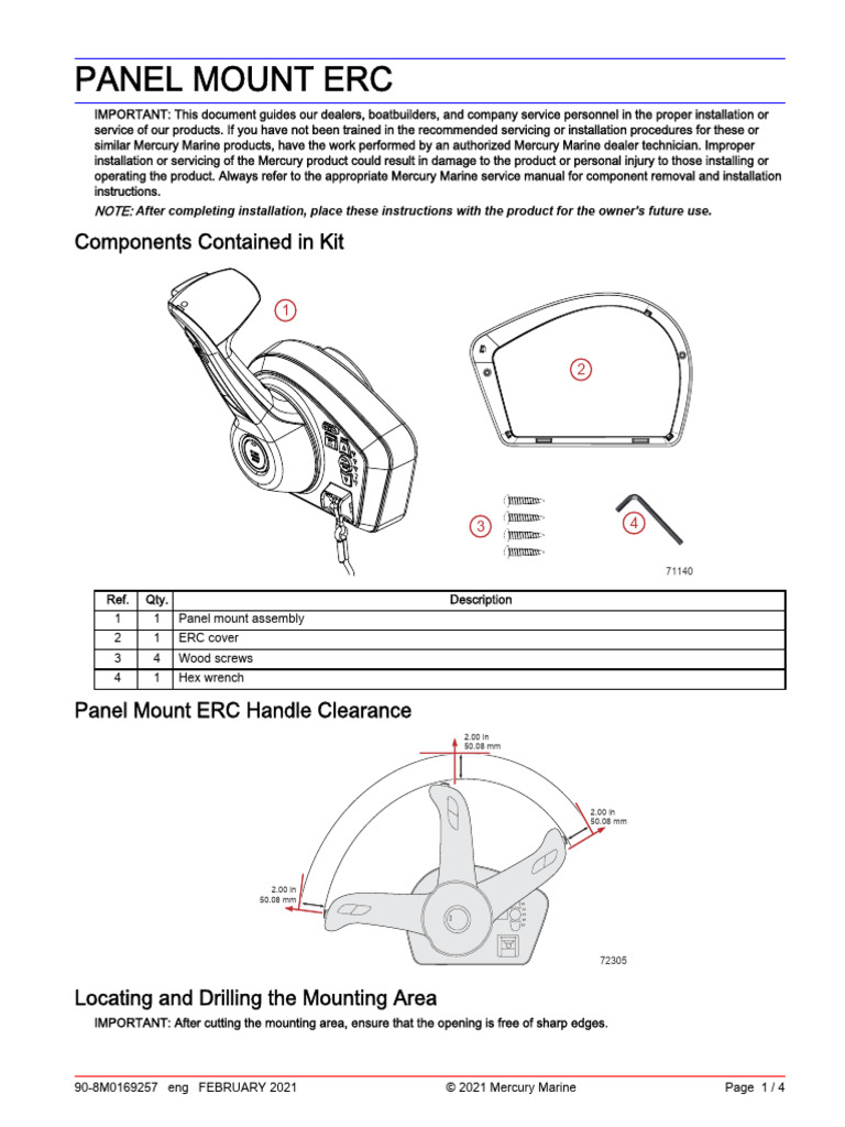 8M0133237 DTS Panel Mount ERC Control Install Instructions | PDF ...