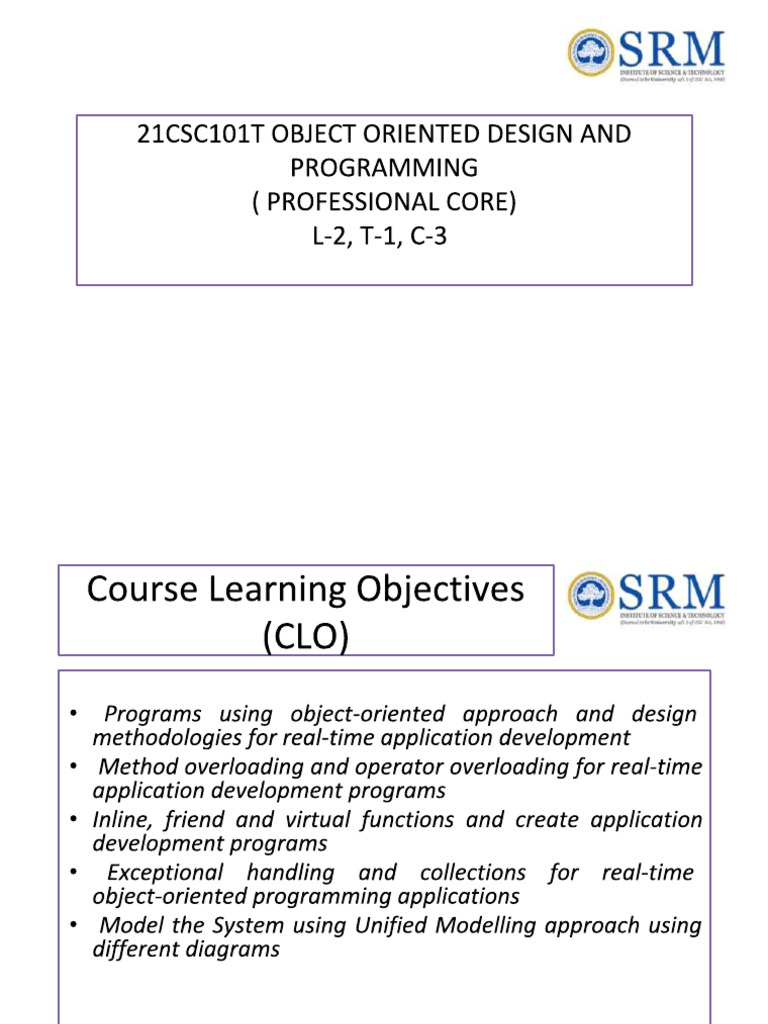 Oodp PPT For Btech | PDF