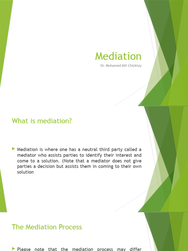 Mediation Process and Agreement | PDF | Mediation