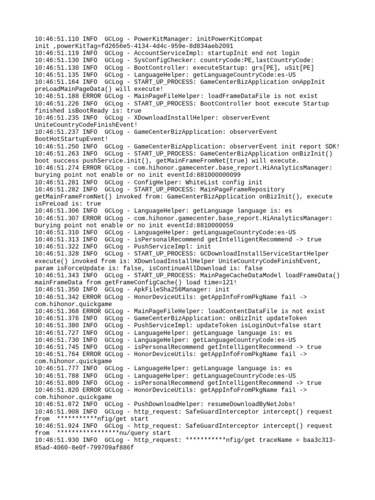 GameCenter Startup Log Analysis | PDF | Computing | Software