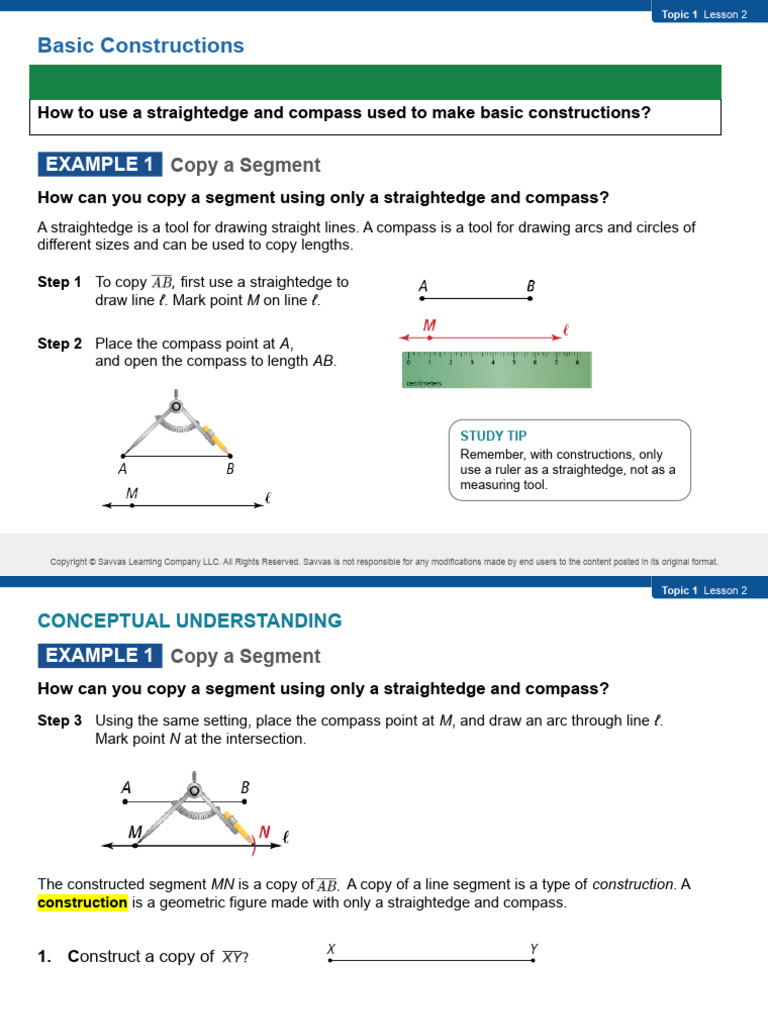 Topic 1 - Lesson 2 | PDF | Perpendicular | Geometry